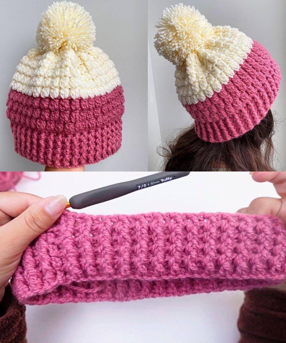 quick and practical crochet hat- Step by Step Tutorial – Yarn and Fabric