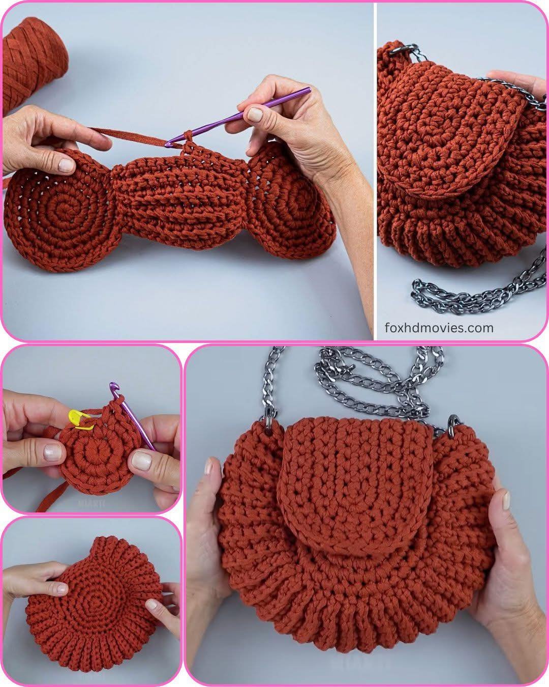 easiest crochet bags tutorial- Step by Step Tutorial – Yarn and Fabric
