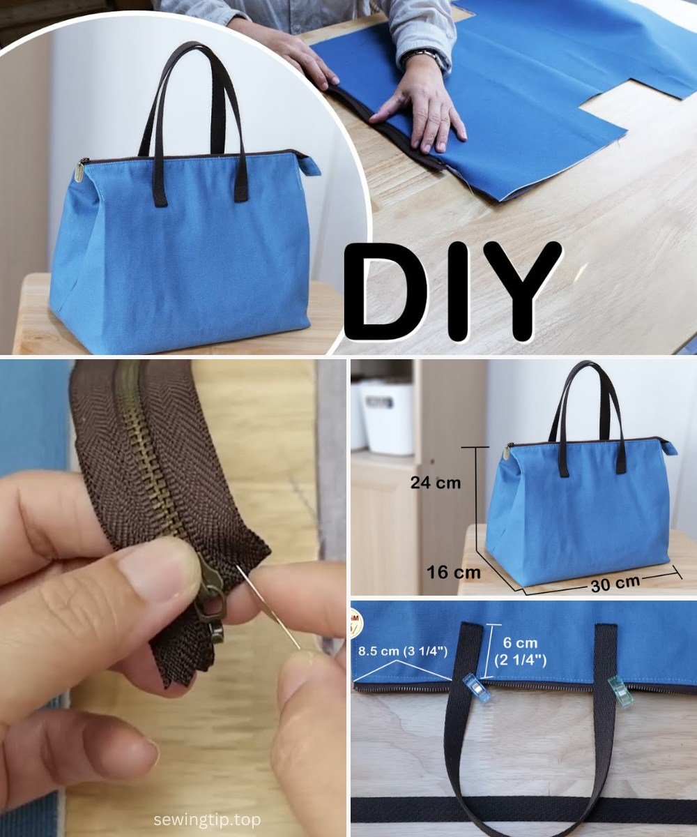 Super easy to make zipper bag- Step by Step Tutorial – Yarn and Fabric