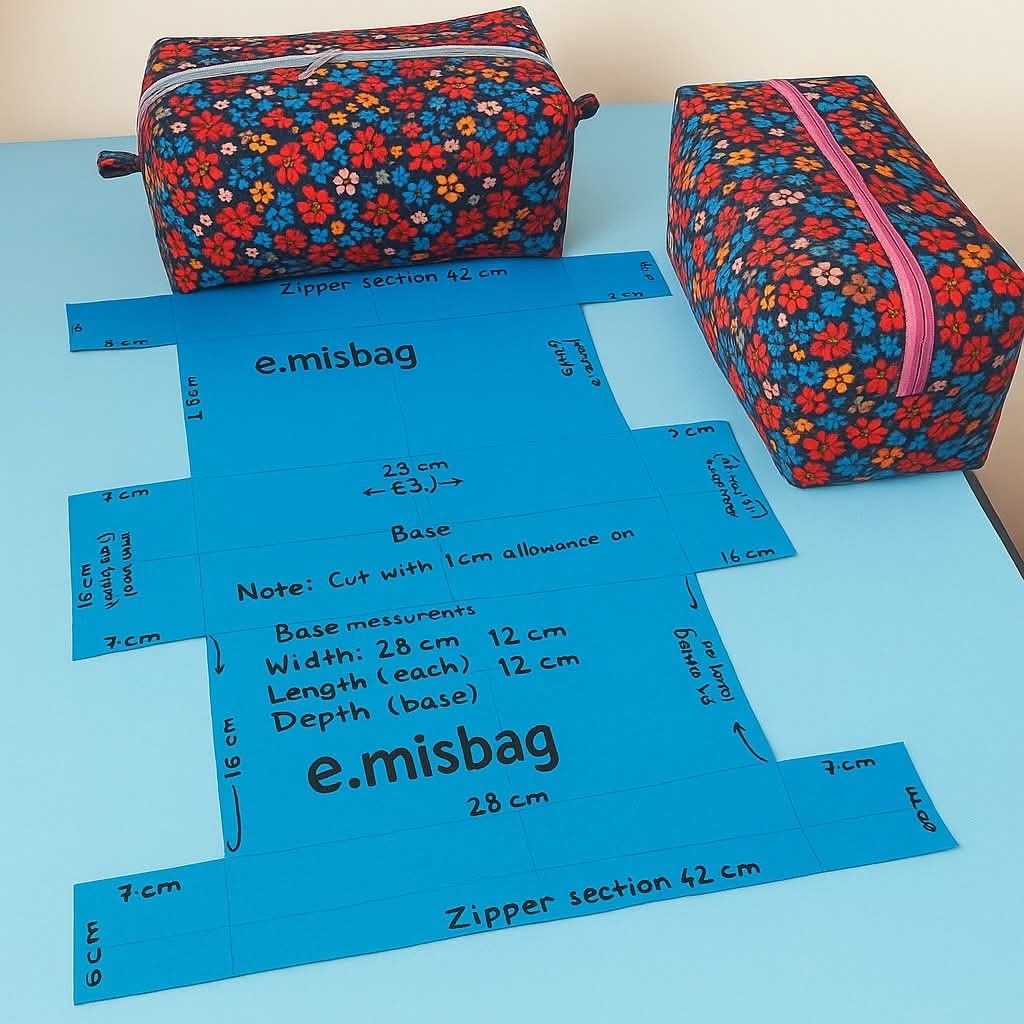 Padded Toiletry Bag – Step by Step Tutorial – Yarn and Fabric