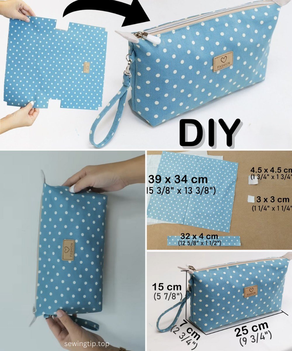 How To Make A Zipper Pouch- Step by Step Tutorial – Yarn and Fabric
