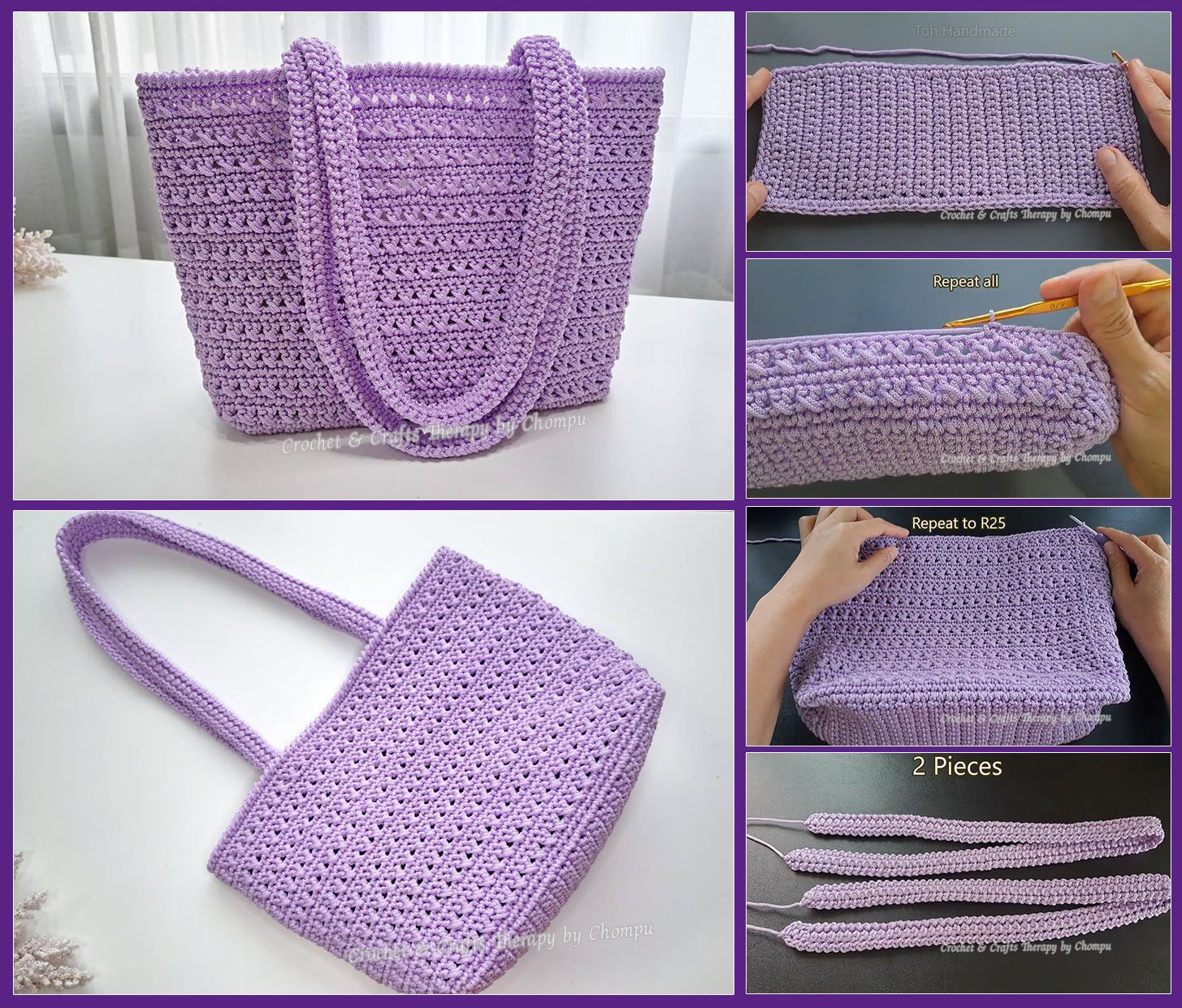 Easy Crochet Bag Ideal for Beginners!- Step by Step Tutorial – Yarn and ...