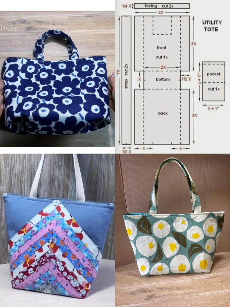 How to sew a tote bag- Step by Step Tutorial – Yarn and Fabric