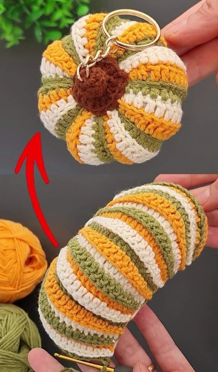 Crochet Mini Pumpkin Keychain!- Step by Step Tutorial – Yarn and Fabric
