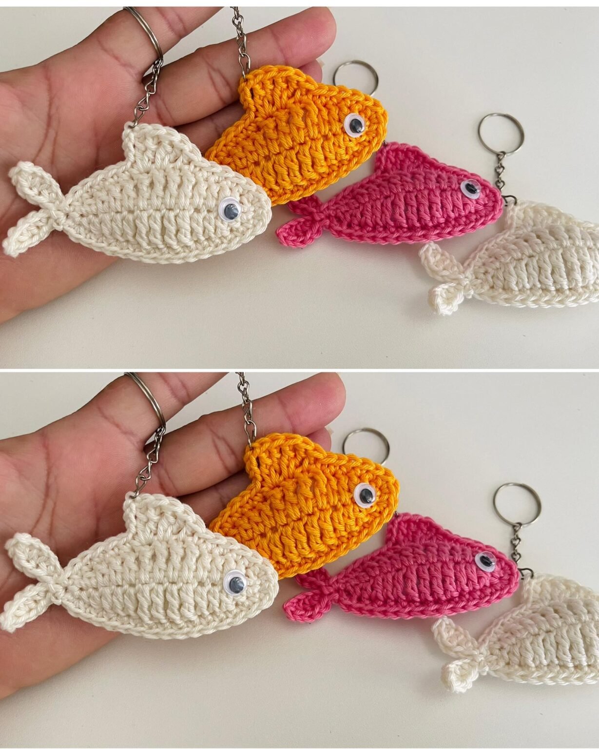 Quick and easy crochet fish keychain – Step by Step Tutorial – Yarn and ...