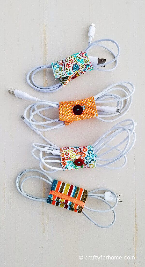 Fabric cable organizer-Step by Step Tutorial – Yarn and Fabric