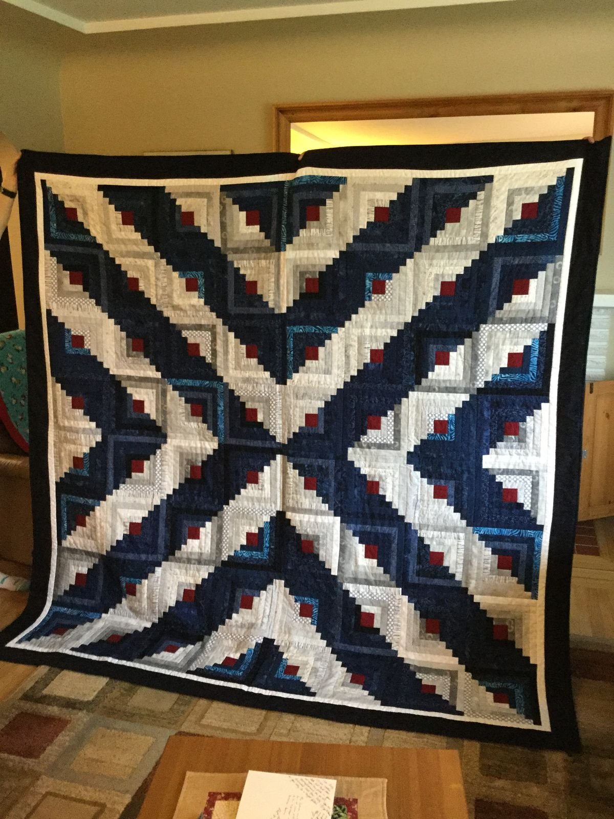 Log Cabin Quilt Block Pattern – Yarn and Fabric