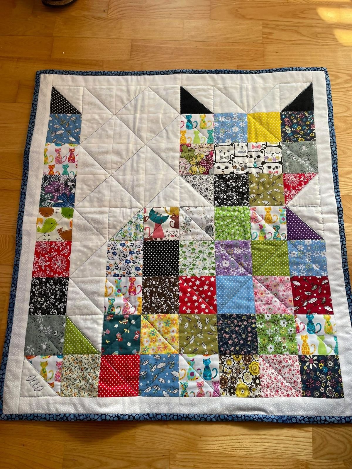 Cat Block Quilt Pattern – Yarn and Fabric